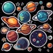 Printable Planets PNG Stickers High-quality Space Journal & Planner ...