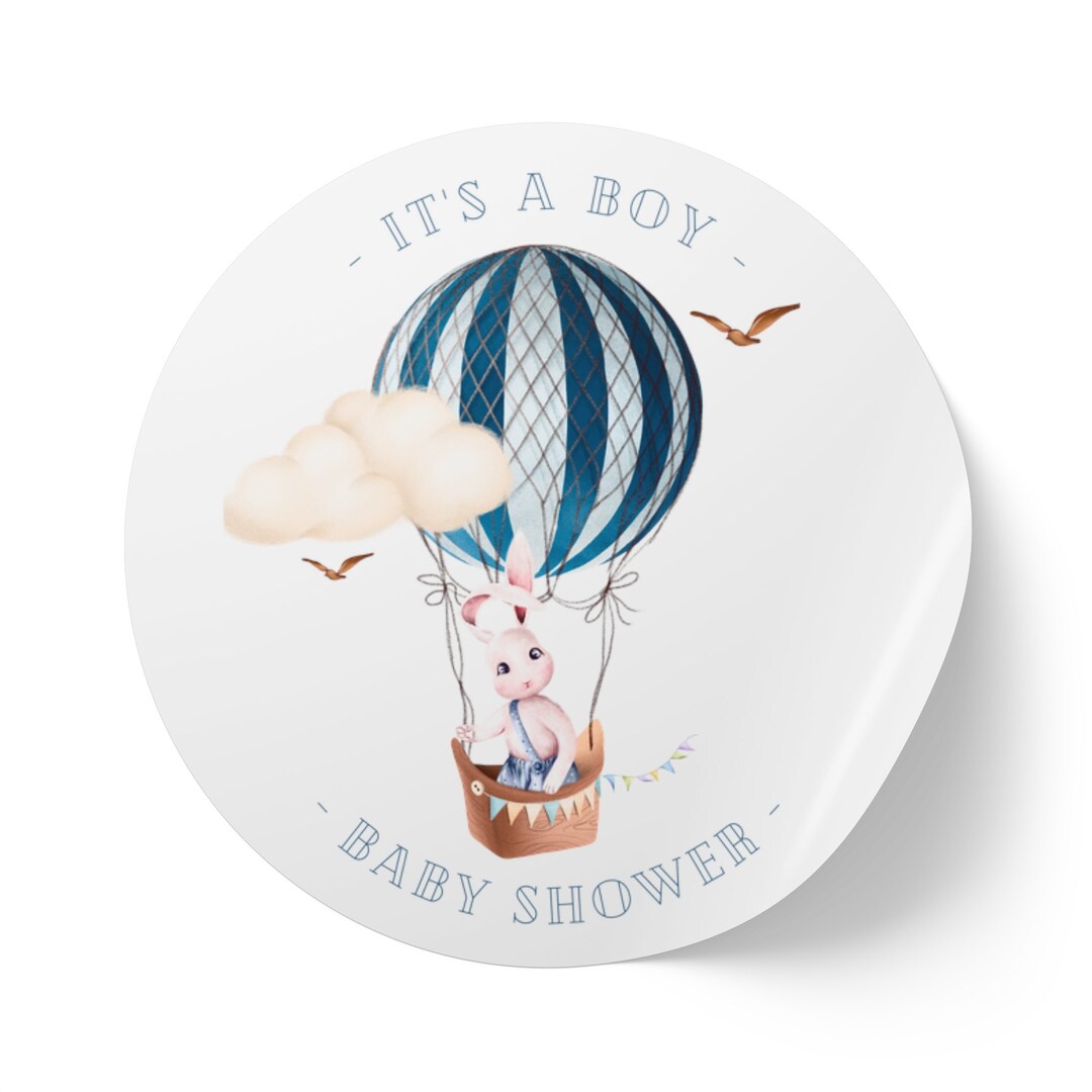 It's a Boy Labels - Durable Glossy Finish Round Stickers for Baby Boy ...
