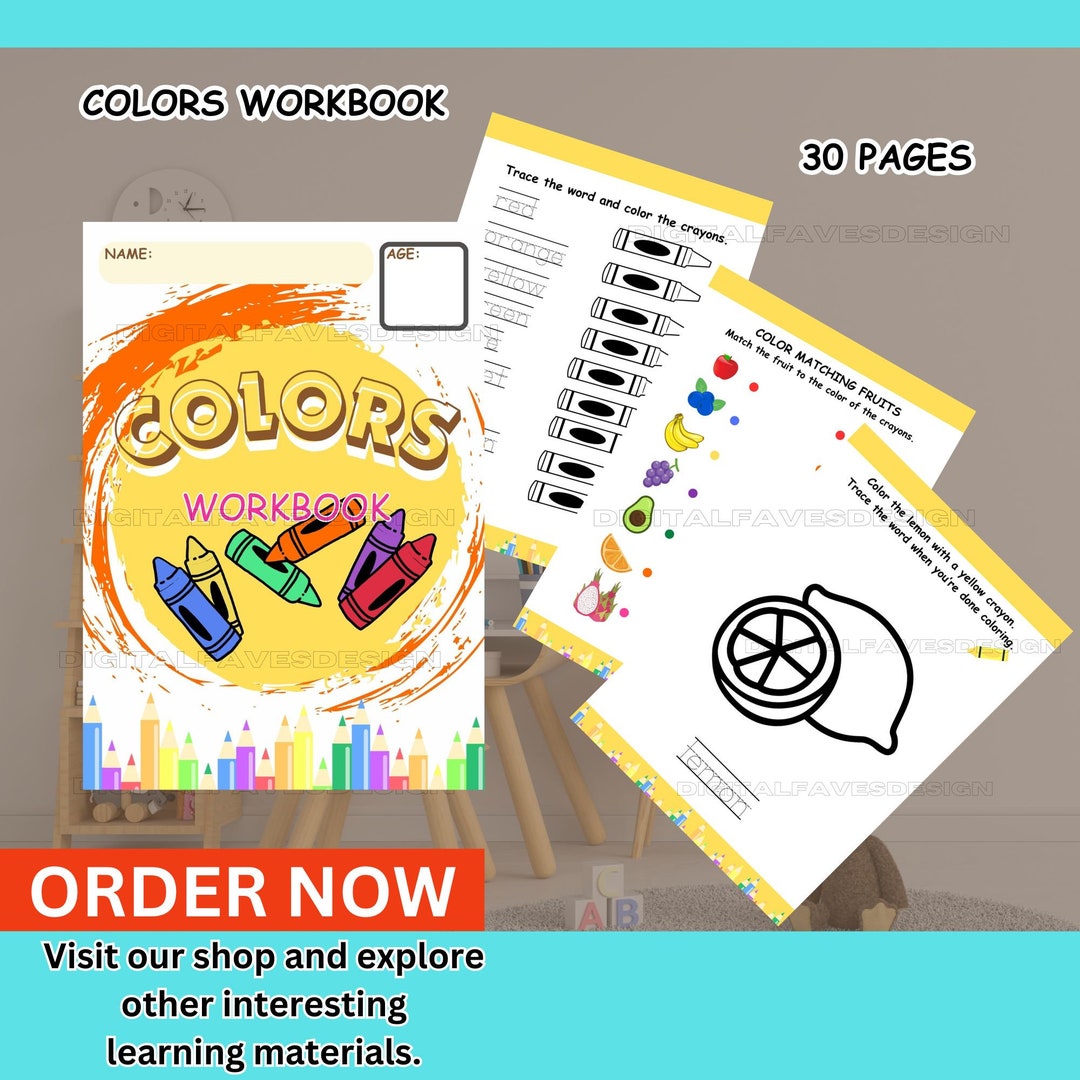 Workbook, Workbook Template, Workbook for Kids, Workbook Mockup ...