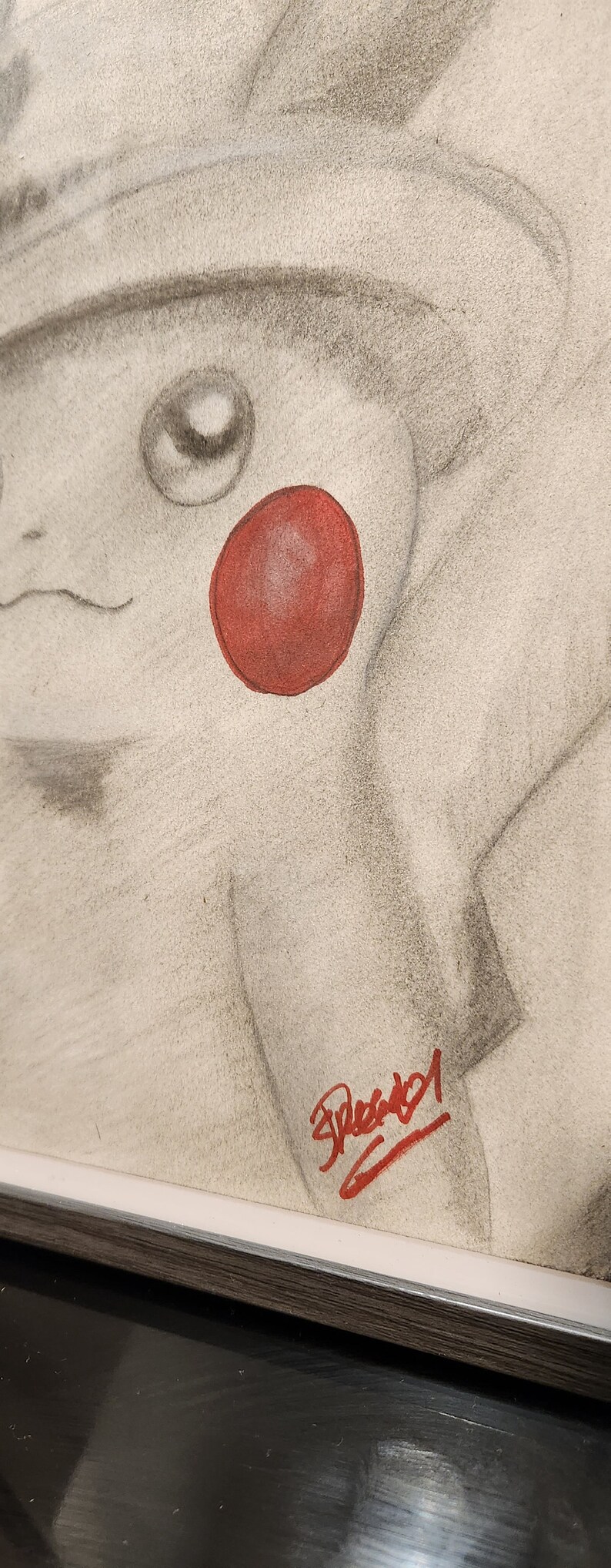 POKEMON Drawing Hand Made Custom Pikachu Art Unique Anime Gift ...