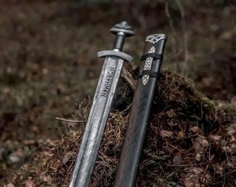 Hand Forged Damascus Steel NORTHMEN Sword, Medieval Viking Sword, Sword ...