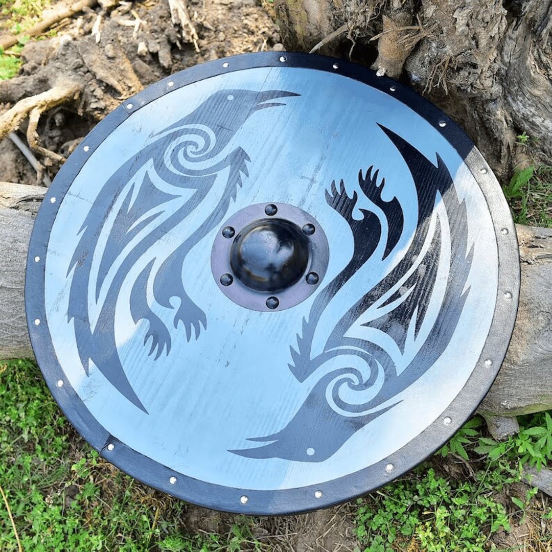 Custom Viking Shield Medieval Viking Shield Painted Viking Gift Wall ...