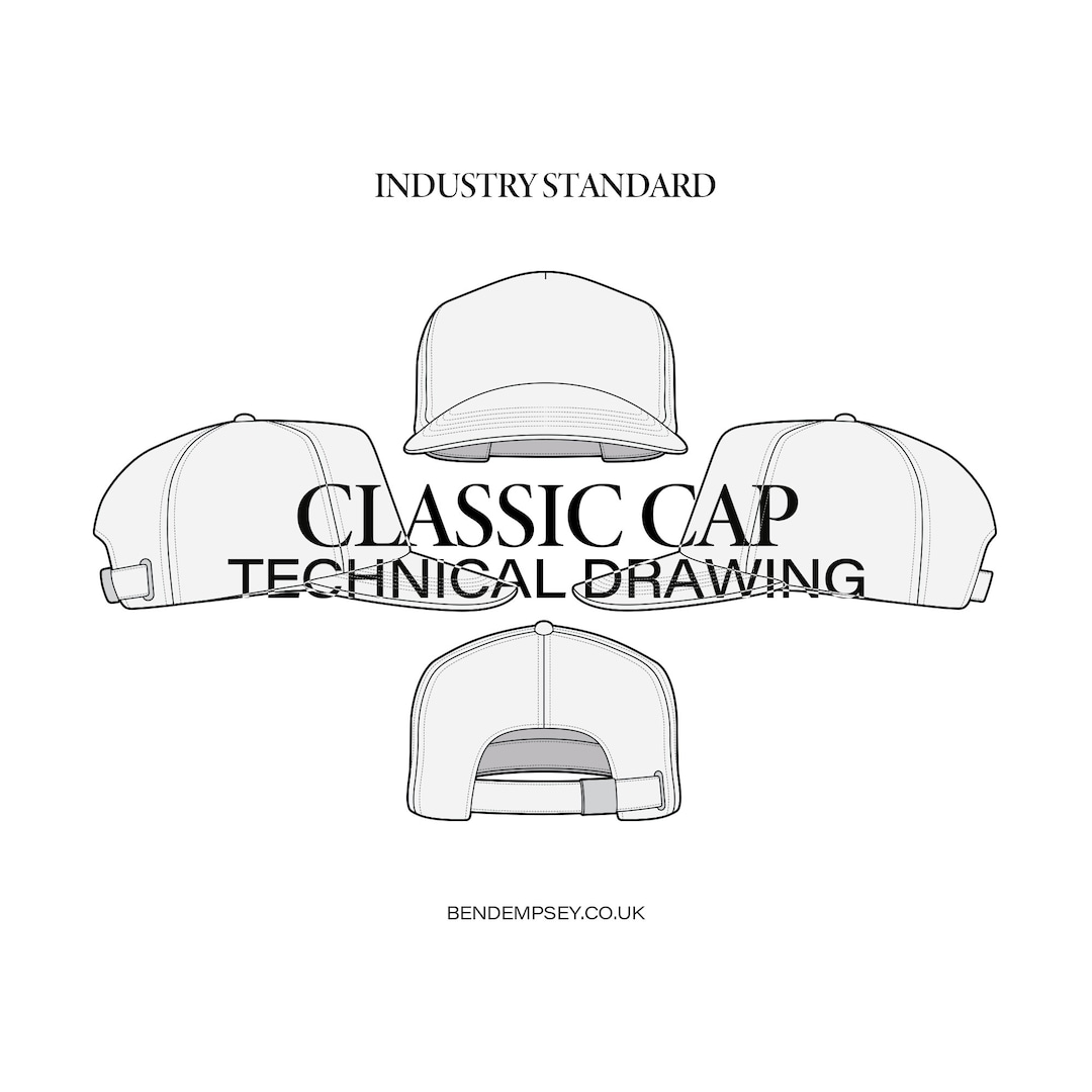 Classic Cap Technical Drawing - Etsy