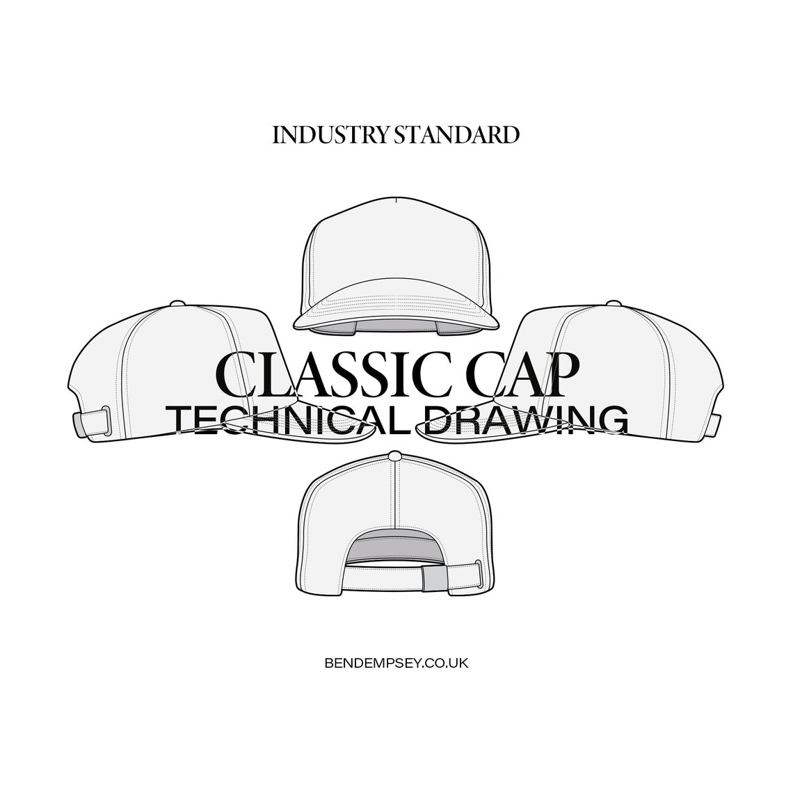 Classic Cap Technical Drawing - Etsy