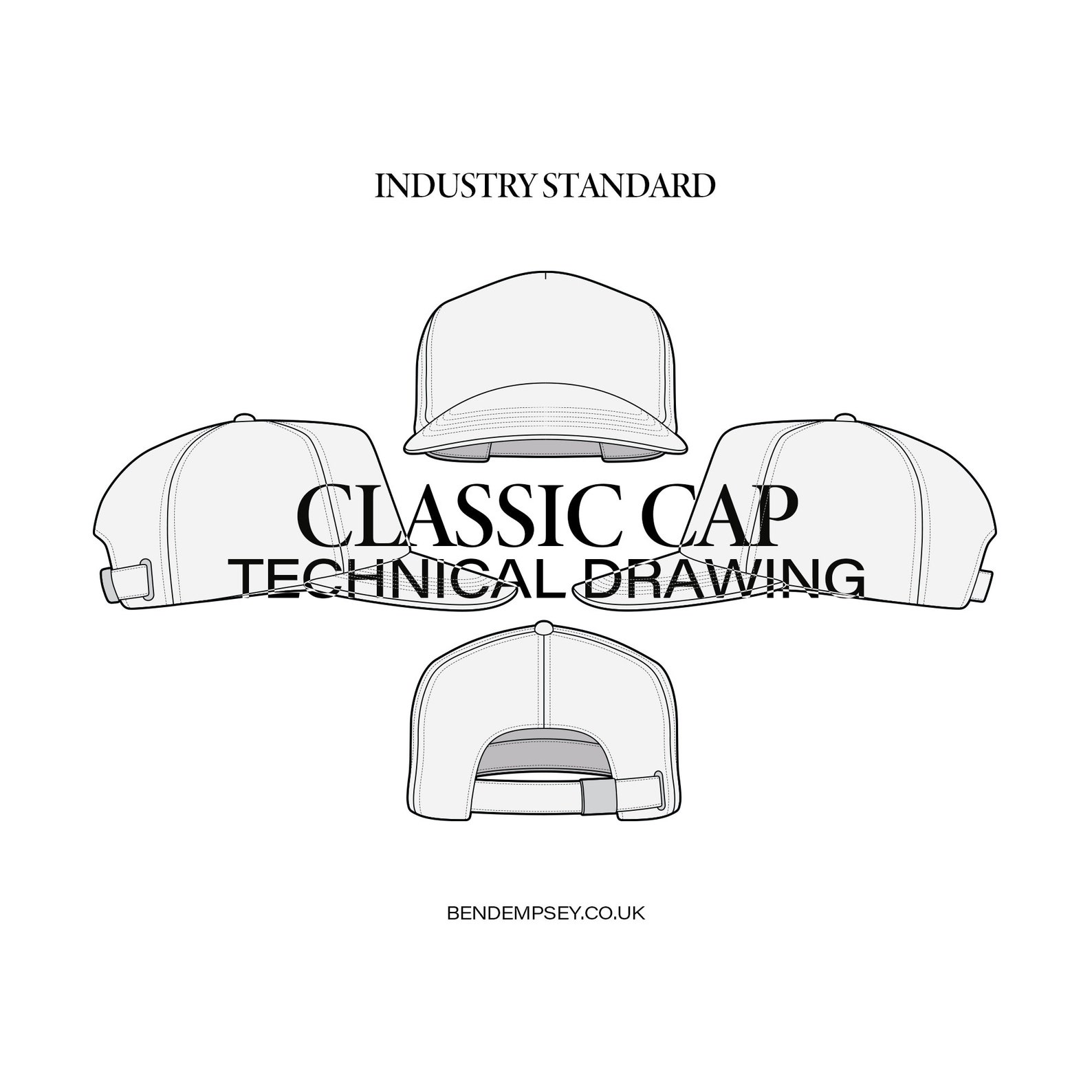 Classic Cap Technical Drawing - Etsy