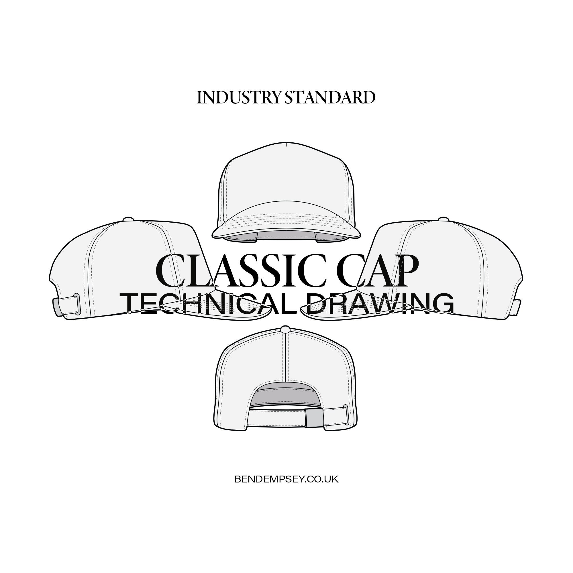 Classic Cap Technical Drawing - Etsy