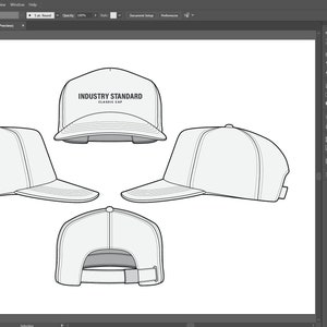 Classic Cap Technical Drawing - Etsy