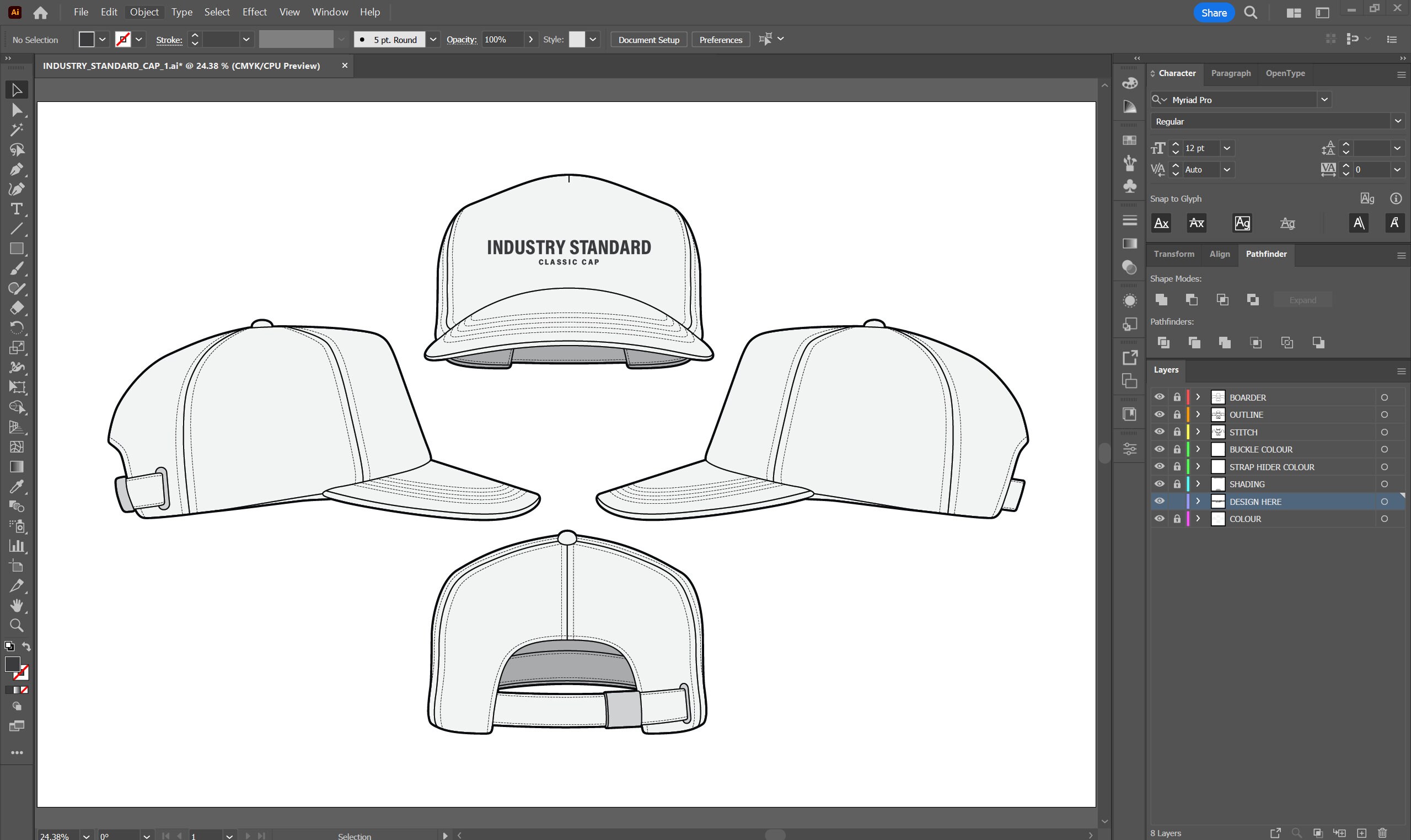 Classic Cap Technical Drawing - Etsy