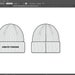 Heavy Ribbed Beanie Technical Drawing - Etsy