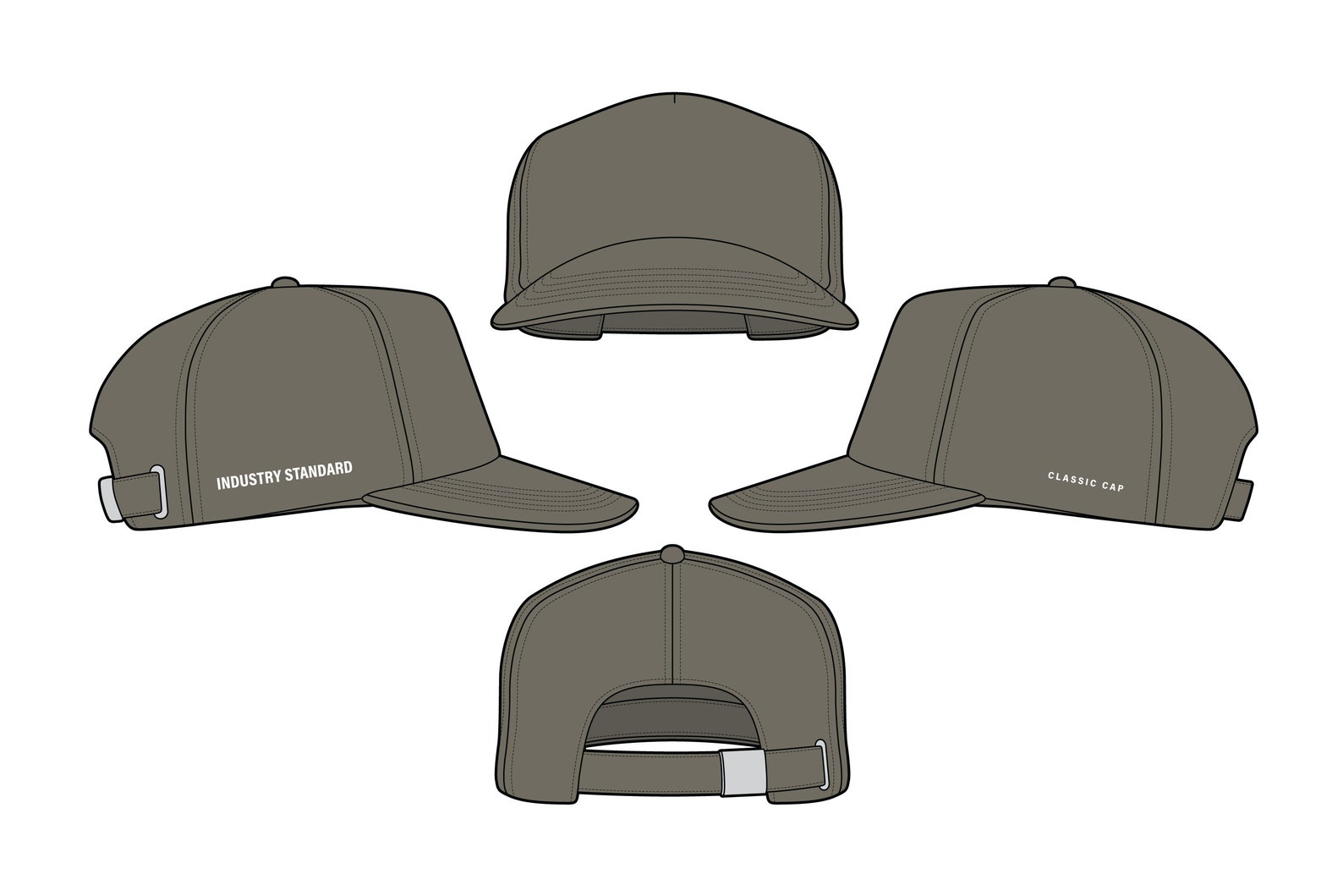 Classic Cap Technical Drawing - Etsy