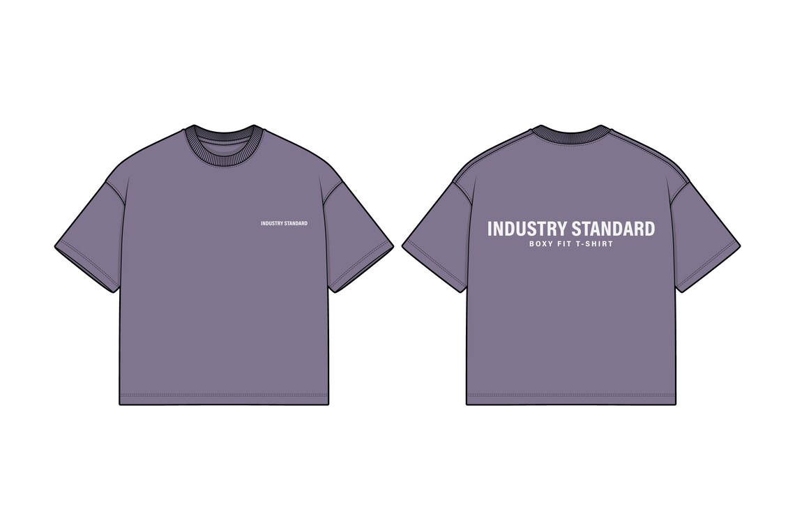 Boxy Fit T-shirt Technical Drawing - Etsy