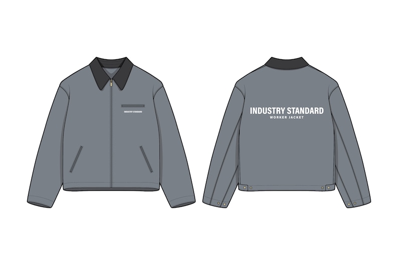 Worker Jacket Technical Drawing - Etsy