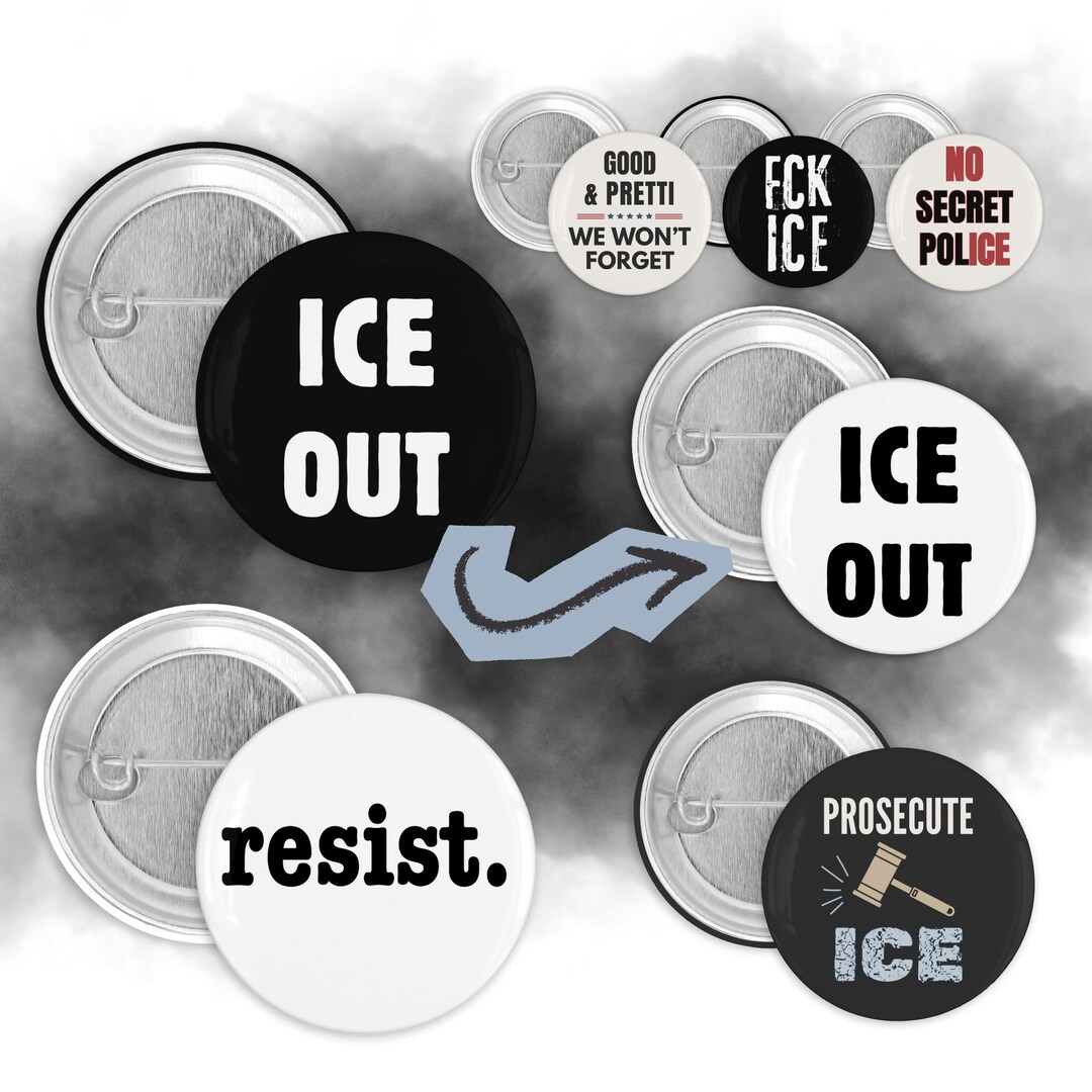 Ice Out and Be Good Tribute Buttons, Anti-ice Violence, Honor Renee ...