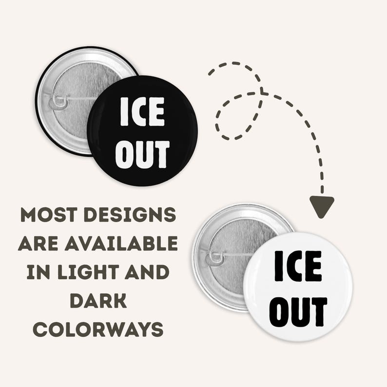 Pick 3 Anti-ice Buttons, ICE Out Activist Pin, Abolish ICE Protest ...