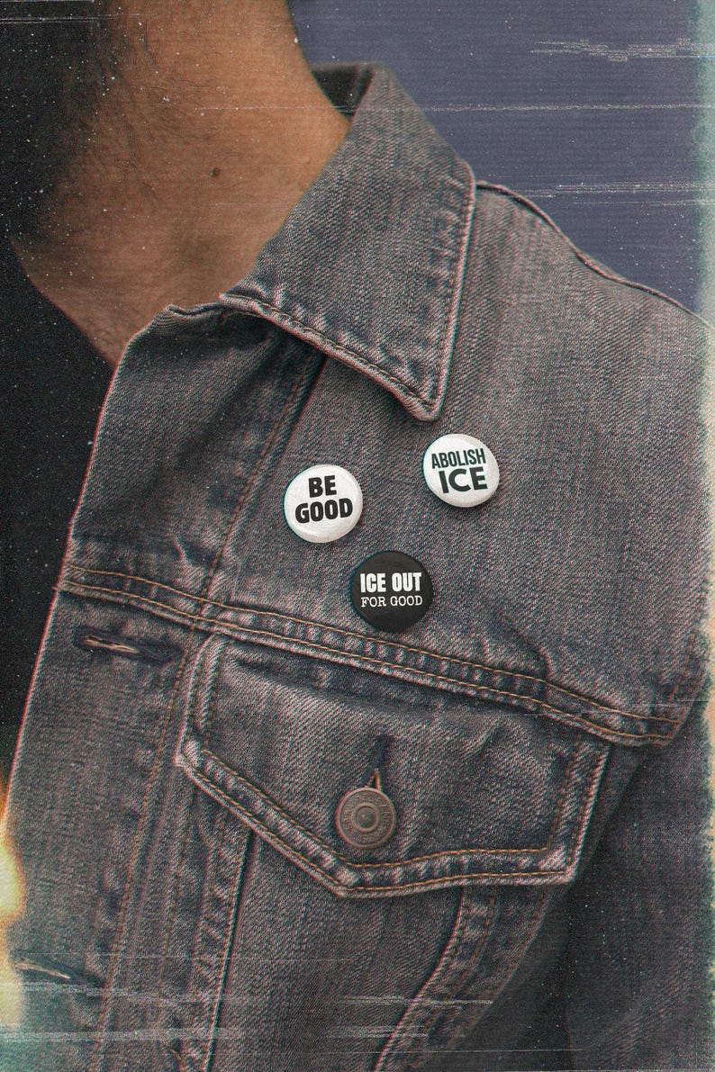 Anti-ice Resist Activist Pin, Immigration Justice Protest Badge ...