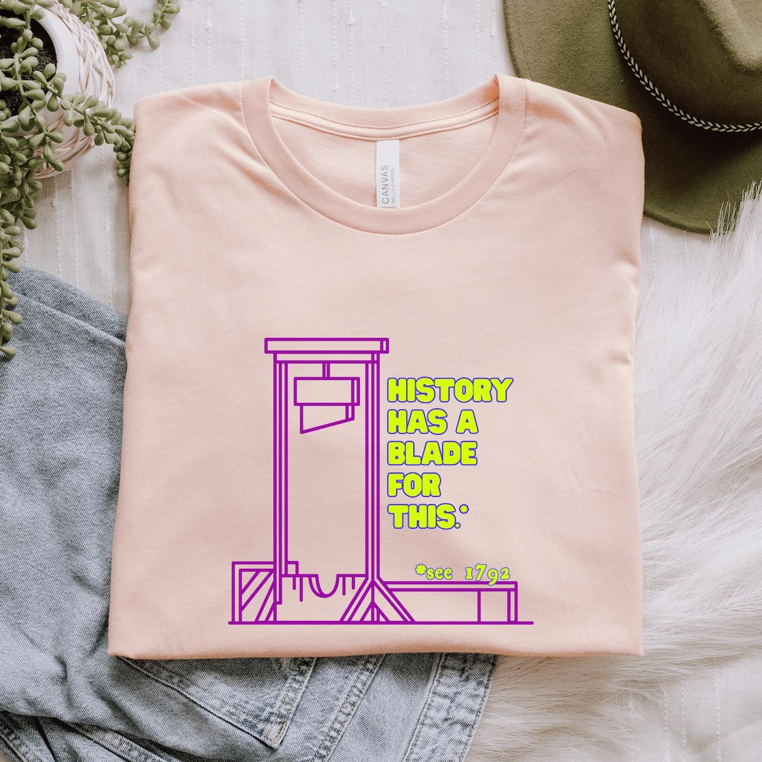 Eat the Rich Guillotine Neon Protest Tee: Anti-oligarch French ...