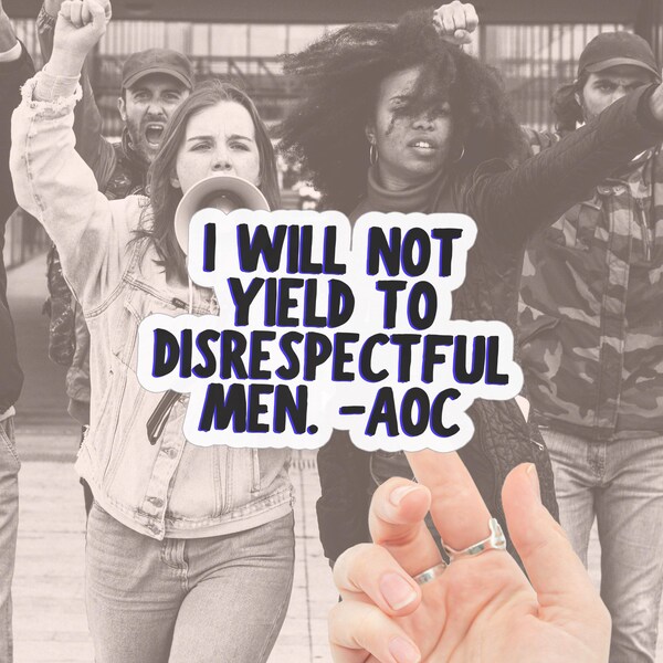 Aoc Quote Sticker - Etsy