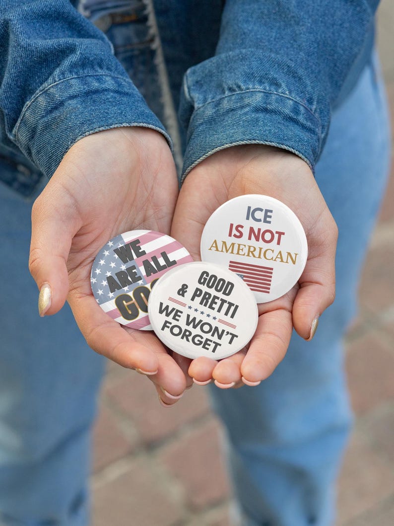 Anti-ice Resist Activist Pin, Immigration Justice Protest Badge ...