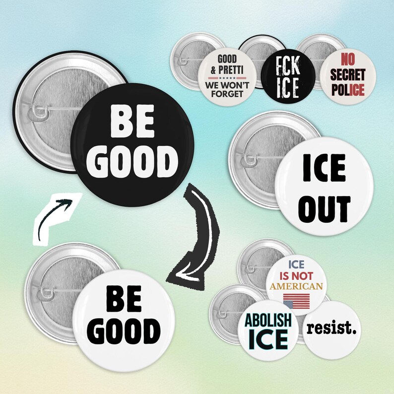 Pick 3 Anti-ice Buttons, ICE Out Activist Pin, Abolish ICE Protest ...