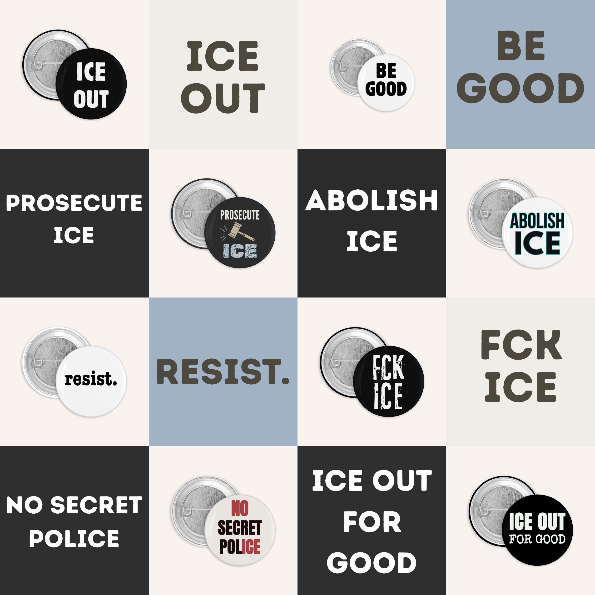 Pick 3 Anti-ice Buttons, ICE Out Activist Pin, Abolish ICE Protest ...