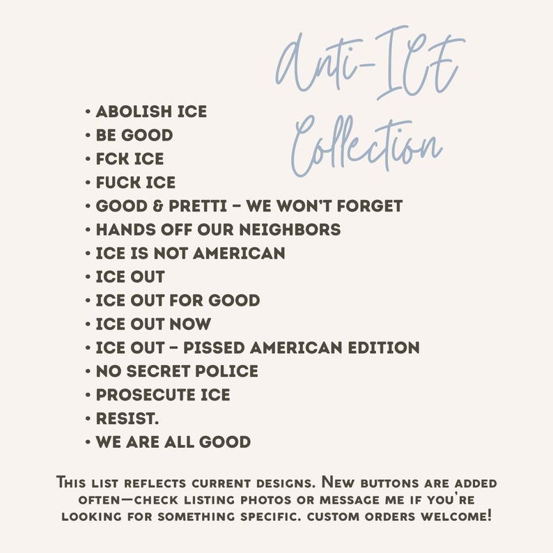 Ice Out and Be Good Tribute Buttons, Anti-ice Violence, Honor Renee ...