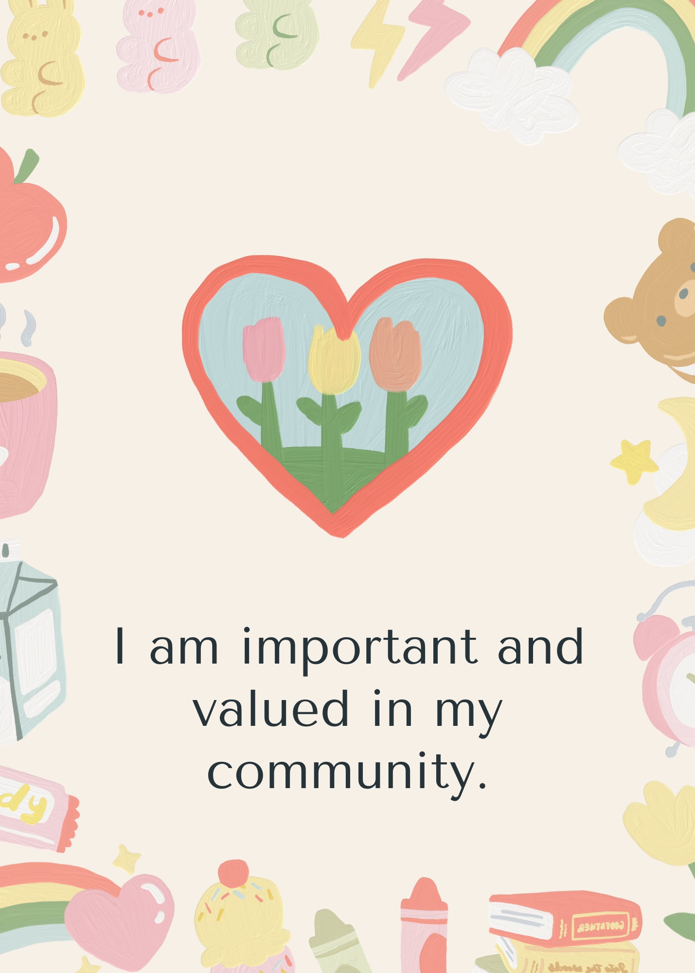 40 Childrens Printable Affirmation Cards/ Inspire Confidence Positivity ...