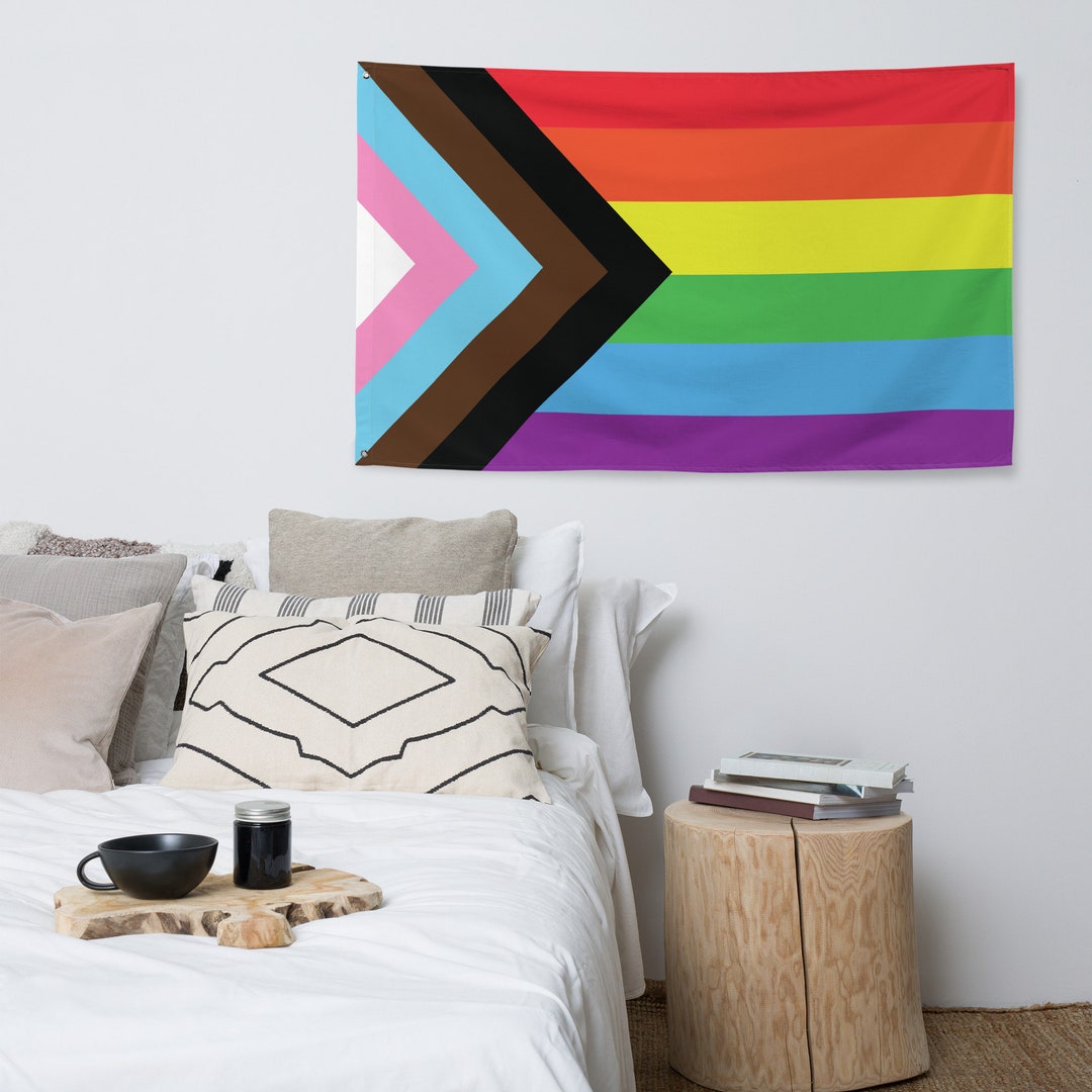 Progress Pride Large Quality Flag, Stitched Hems and Durable Grommets ...