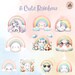 Watercolor a Cute Rainbow Clipart,smile Rainbow Png,nursery Art,baby ...