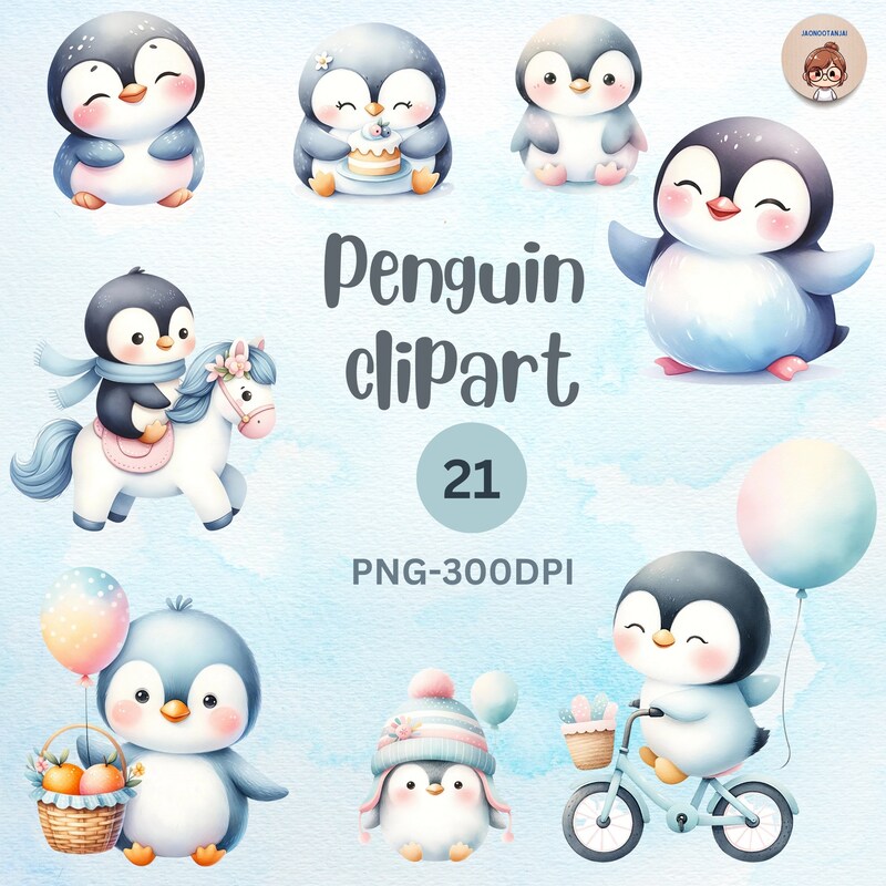 Penguin Clipart - Etsy
