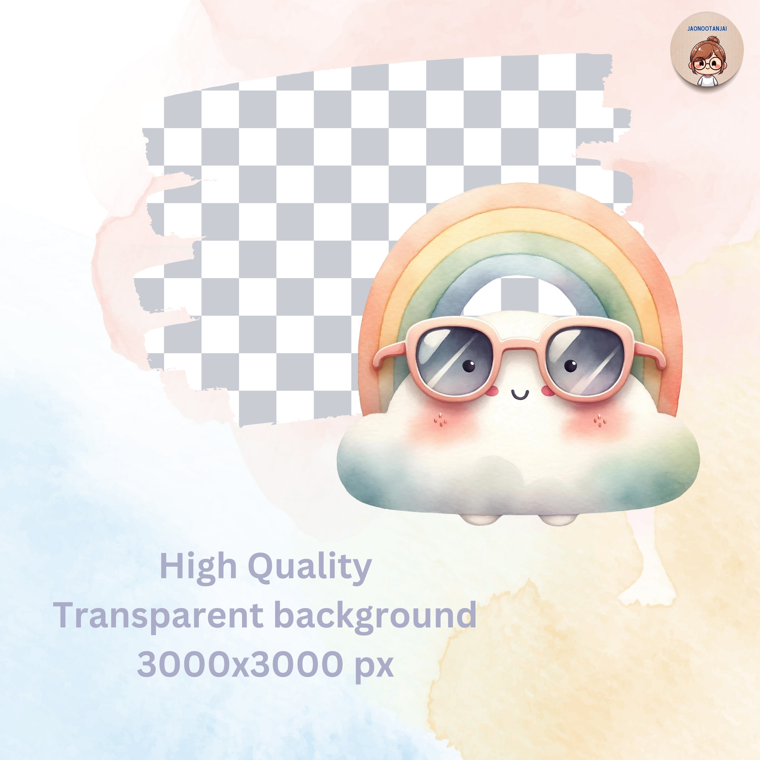 Watercolor a Cute Rainbow Clipart,smile Rainbow Png,nursery Art,baby ...