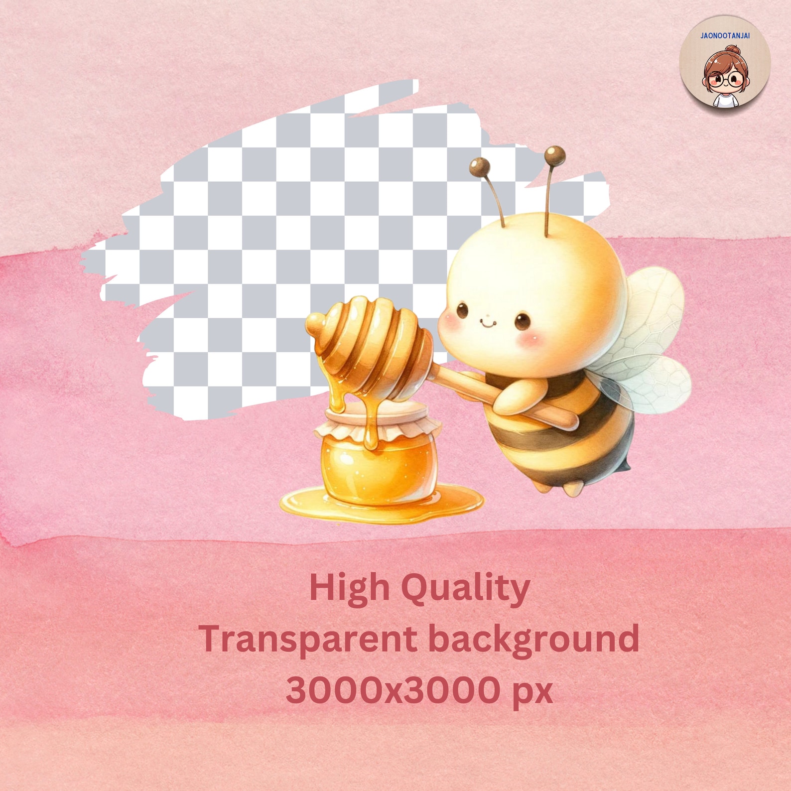 Watercolor Honey Bee Clipart ,cute Bee Png,bee Carry Honeycomb Clipart ...