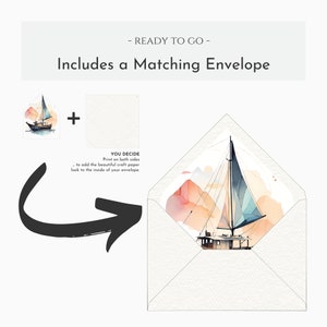 Stationery Set Boat Digital Paper & Letter Writing Set, US LETTER, DIN ...