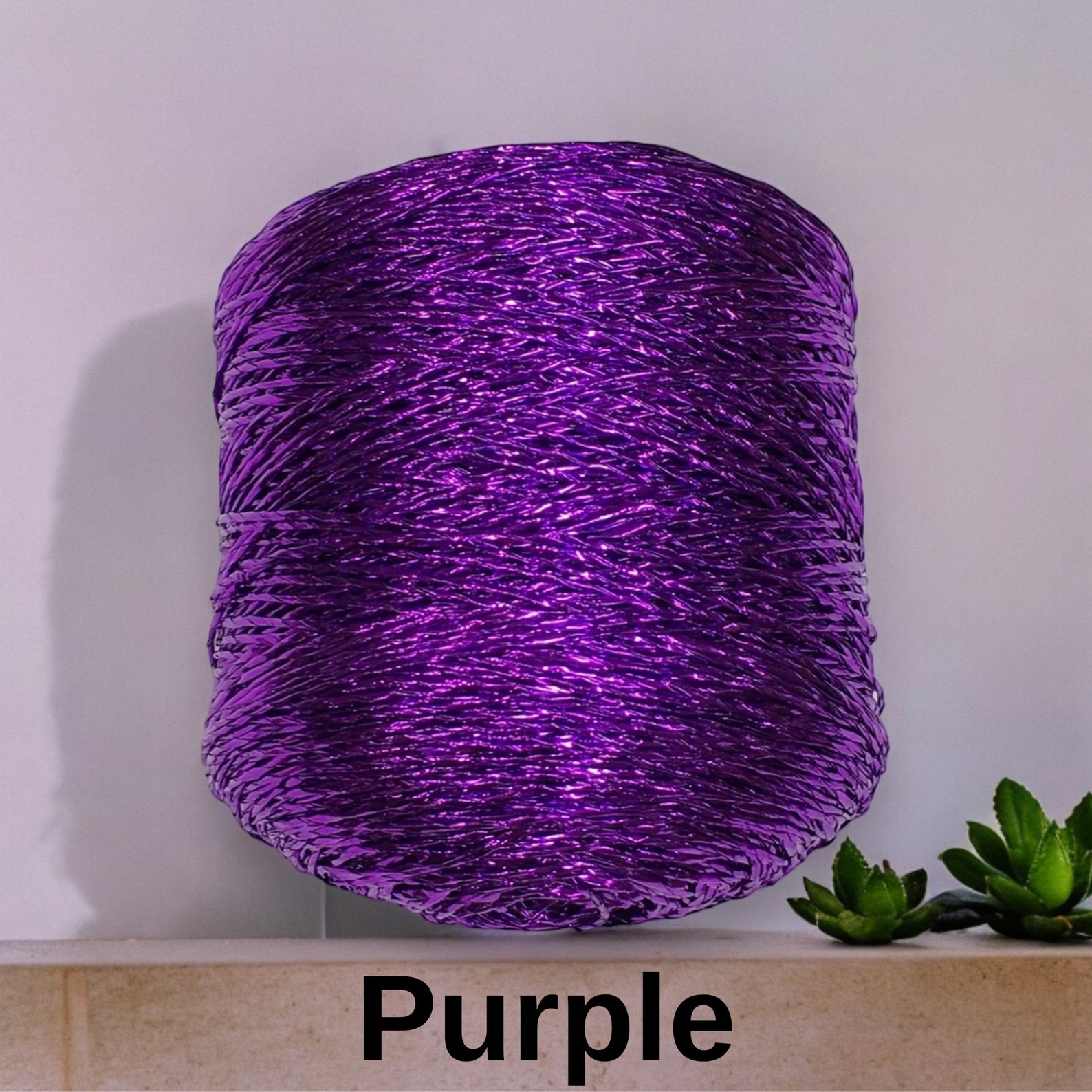 Metallic Raffia Yarn , Shiny Craft Supplies for Crochet Projects ...