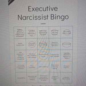 Executive Narcissist Bingo - Etsy