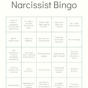 Executive Narcissist Bingo - Etsy