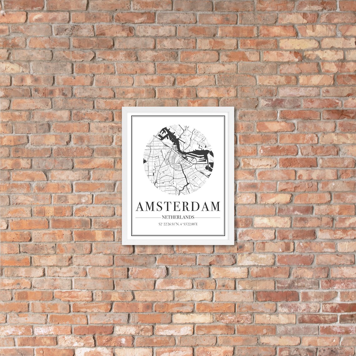Amsterdam Map, Netherlands Map Poster, Amsterdam City Map, Gift City ...
