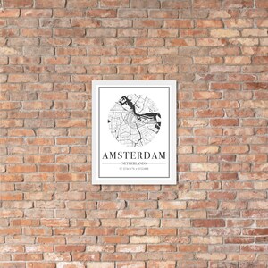 Amsterdam Map, Netherlands Map Poster, Amsterdam City Map, Gift City ...