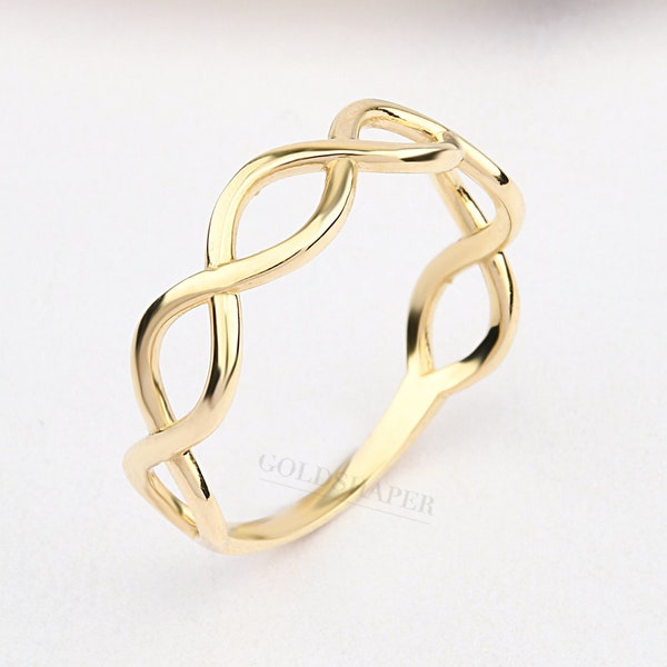 Infinity Gold Ring - Etsy