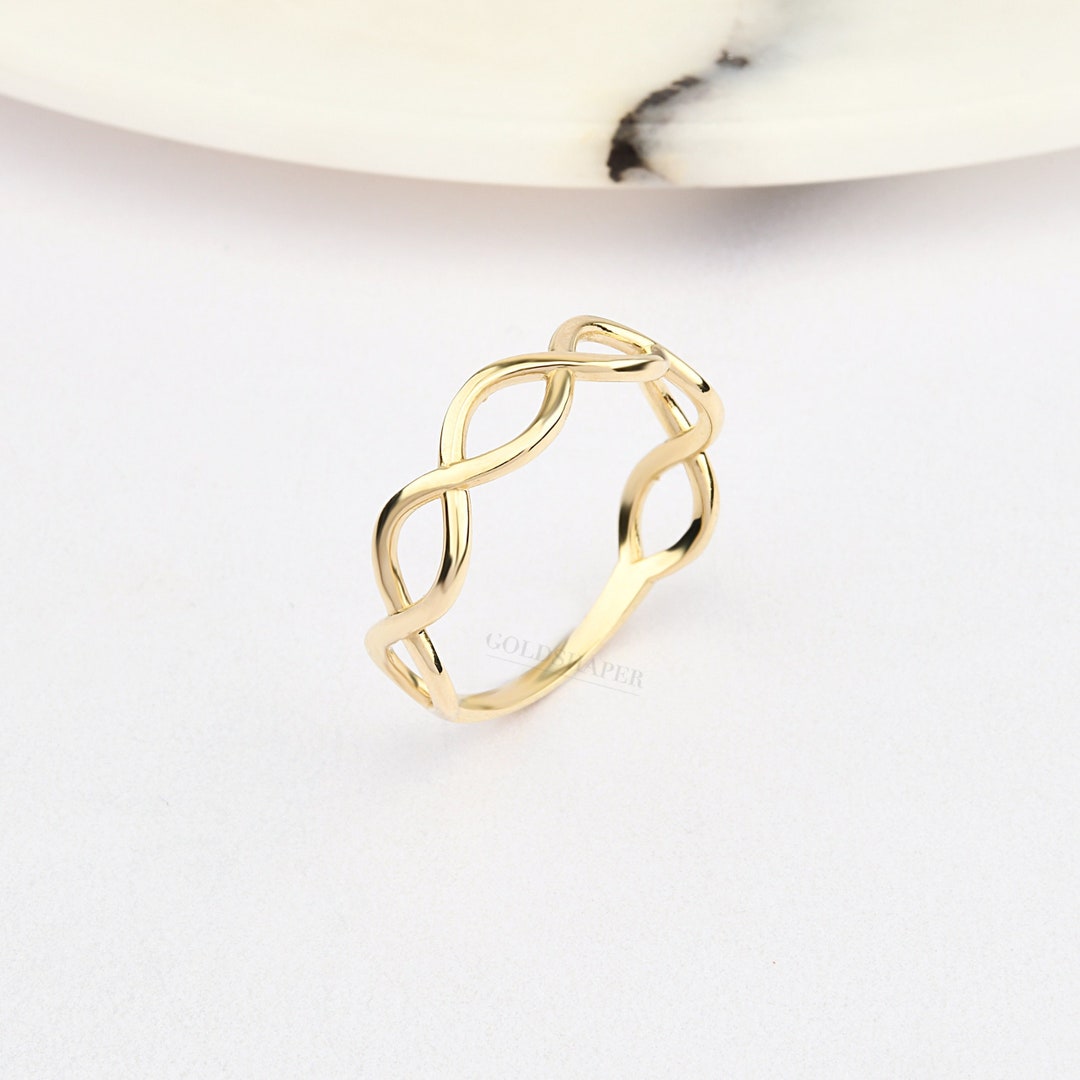 14K Gold Infinity Ring, Infinity Ring, Infinity Shape Ring, Infinity ...