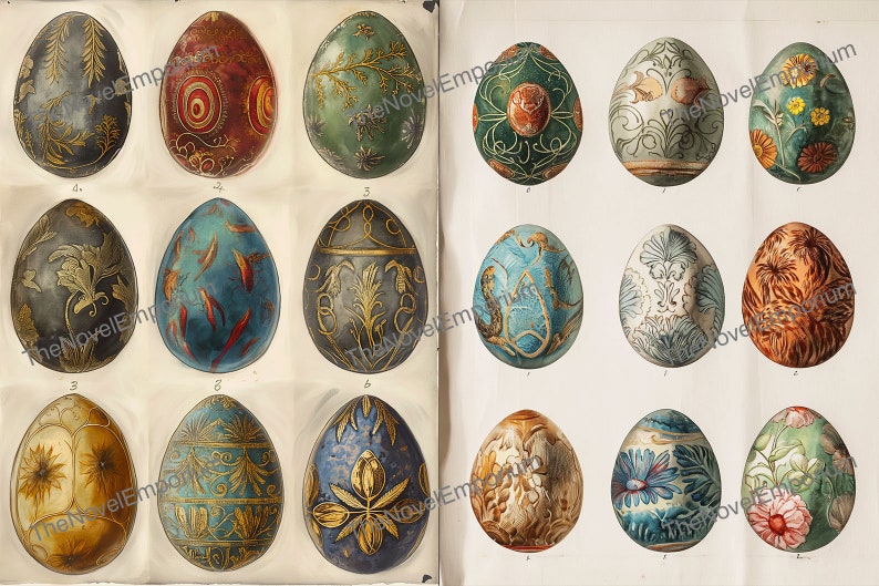 Easter Egg Clipart, Digital Clip Art Image Files, Ai Generated Art ...