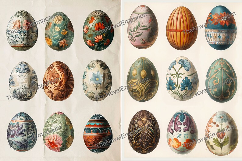Easter Egg Clipart, Digital Clip Art Image Files, Ai Generated Art ...