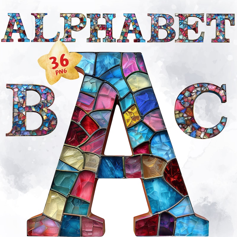 Mosaic Letter - Etsy