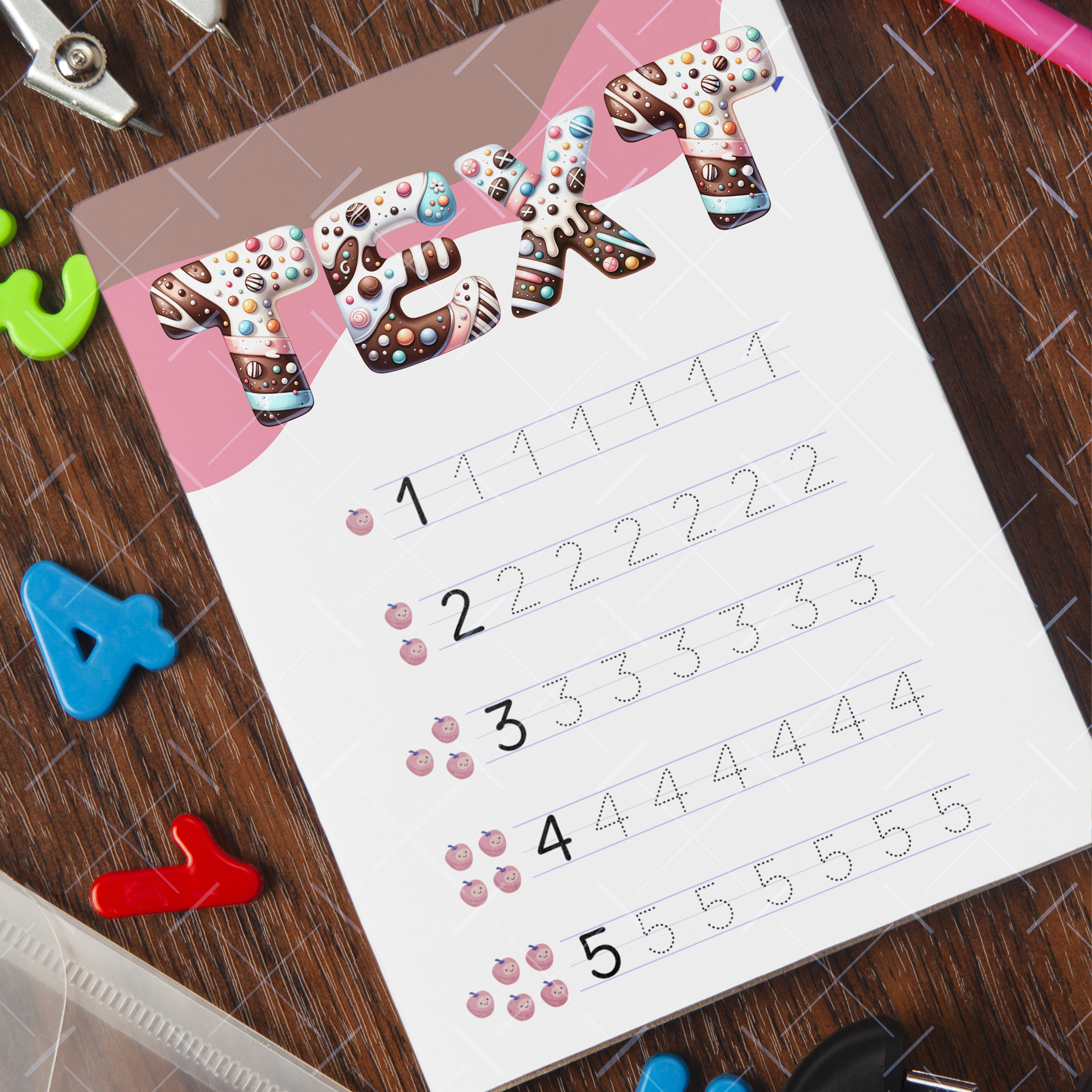 Chocolate Doughnut Alphabet & Numbers Clipart: 36 PNG Files (digital ...
