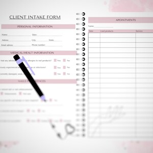 Client Profile | Client Intake | Apointments - Etsy