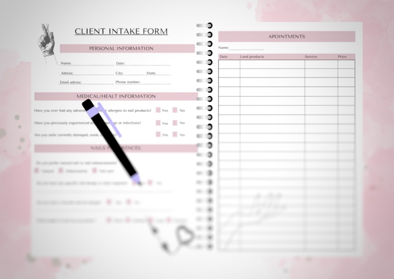 Client Profile | Client Intake | Apointments - Etsy