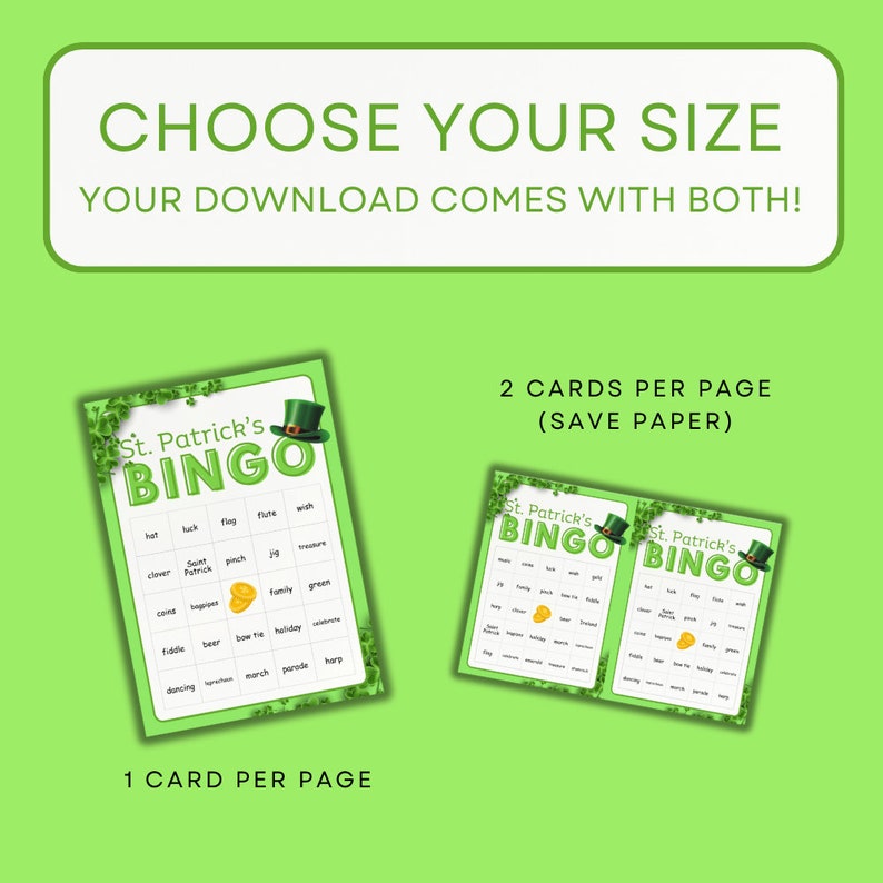 30 St. Patrick's Day Printable Bingo Cards, Saint Patrick's Day Game ...
