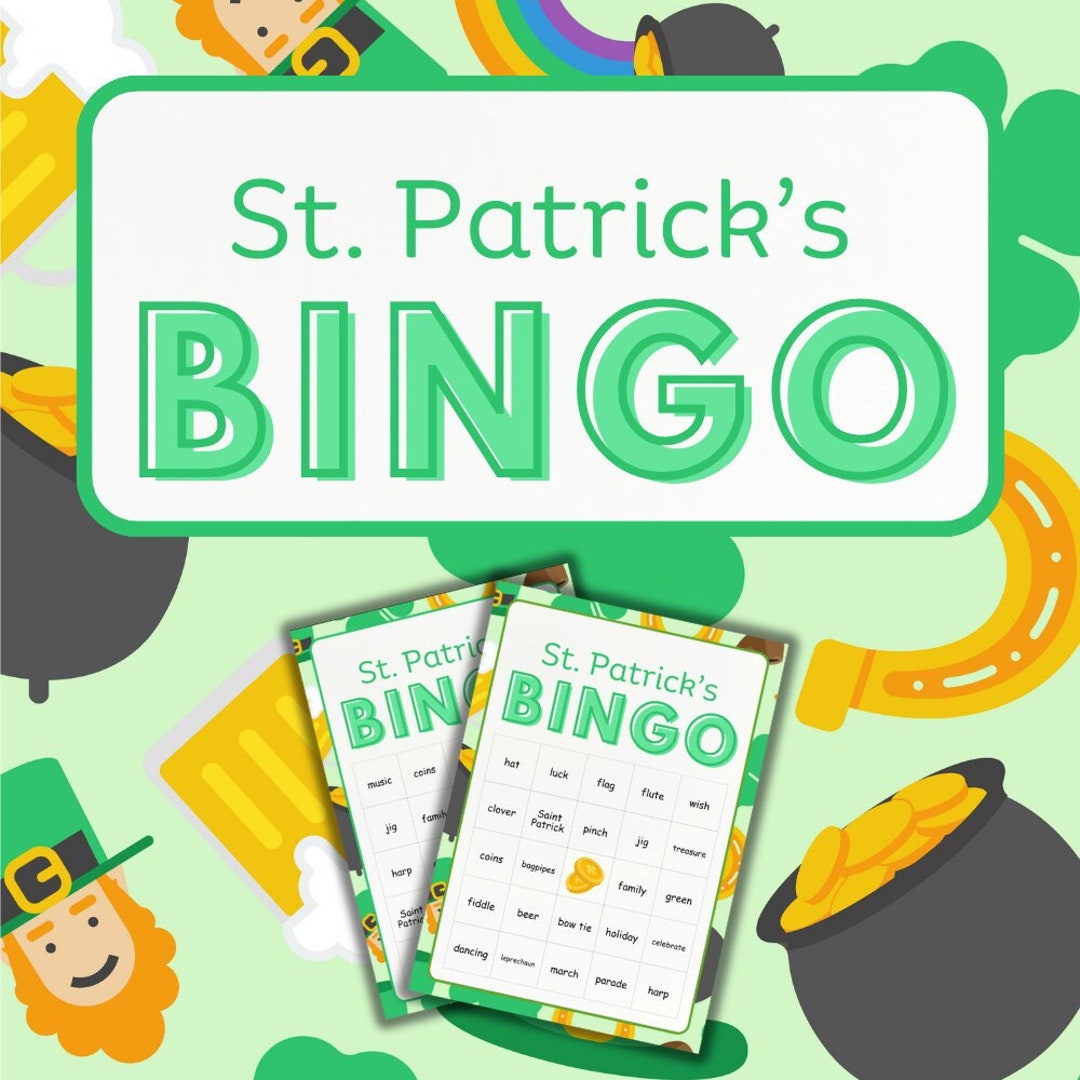 30 St. Patrick's Day Printable Bingo Cards, Saint Patrick's Day Game ...