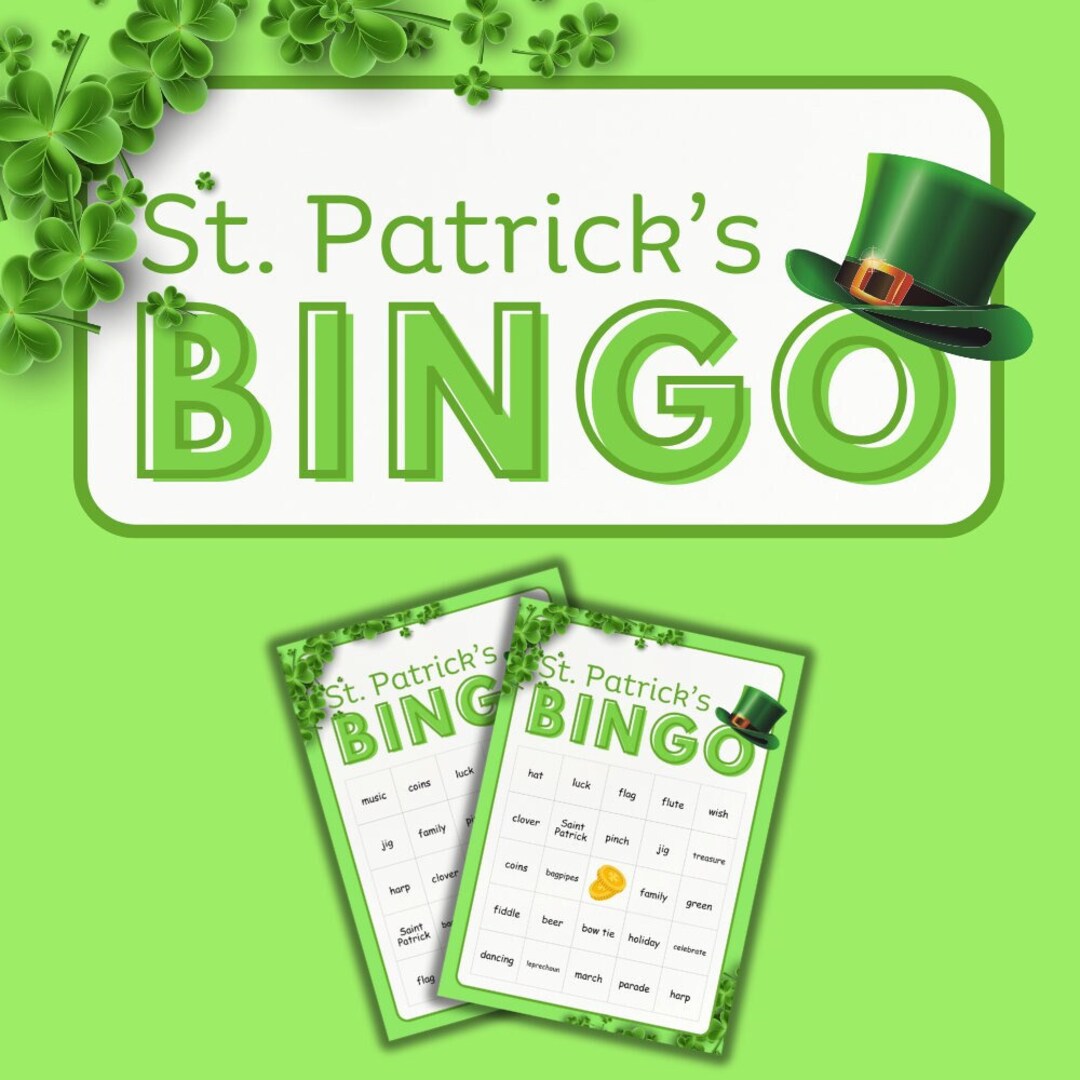 30 St. Patrick's Day Printable Bingo Cards, Saint Patrick's Day Game ...