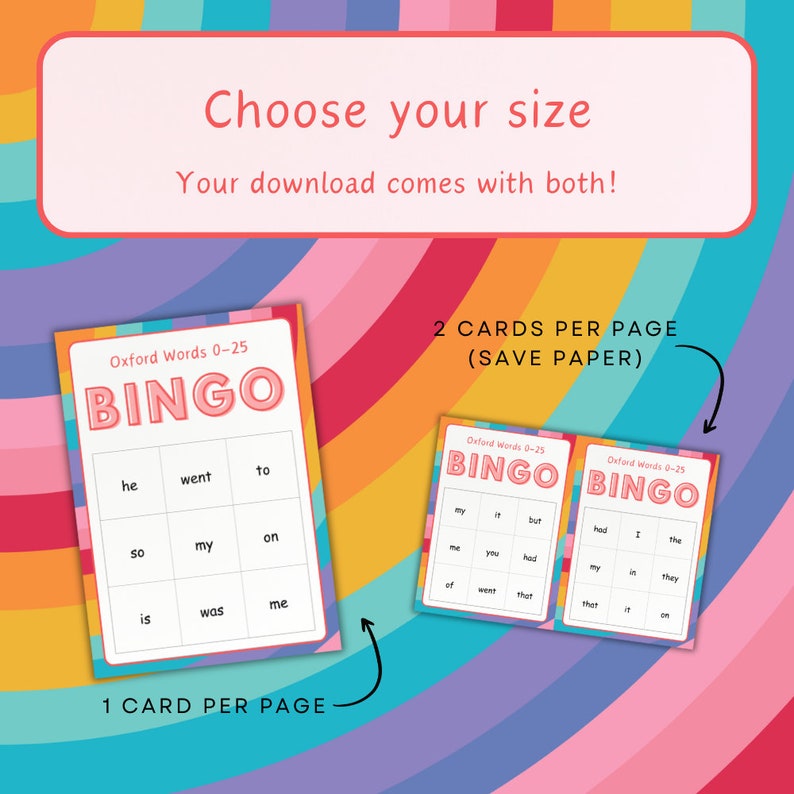 30 Oxford Words Bingo Printable Cards, Sight Words Bingo Game, Fun ...