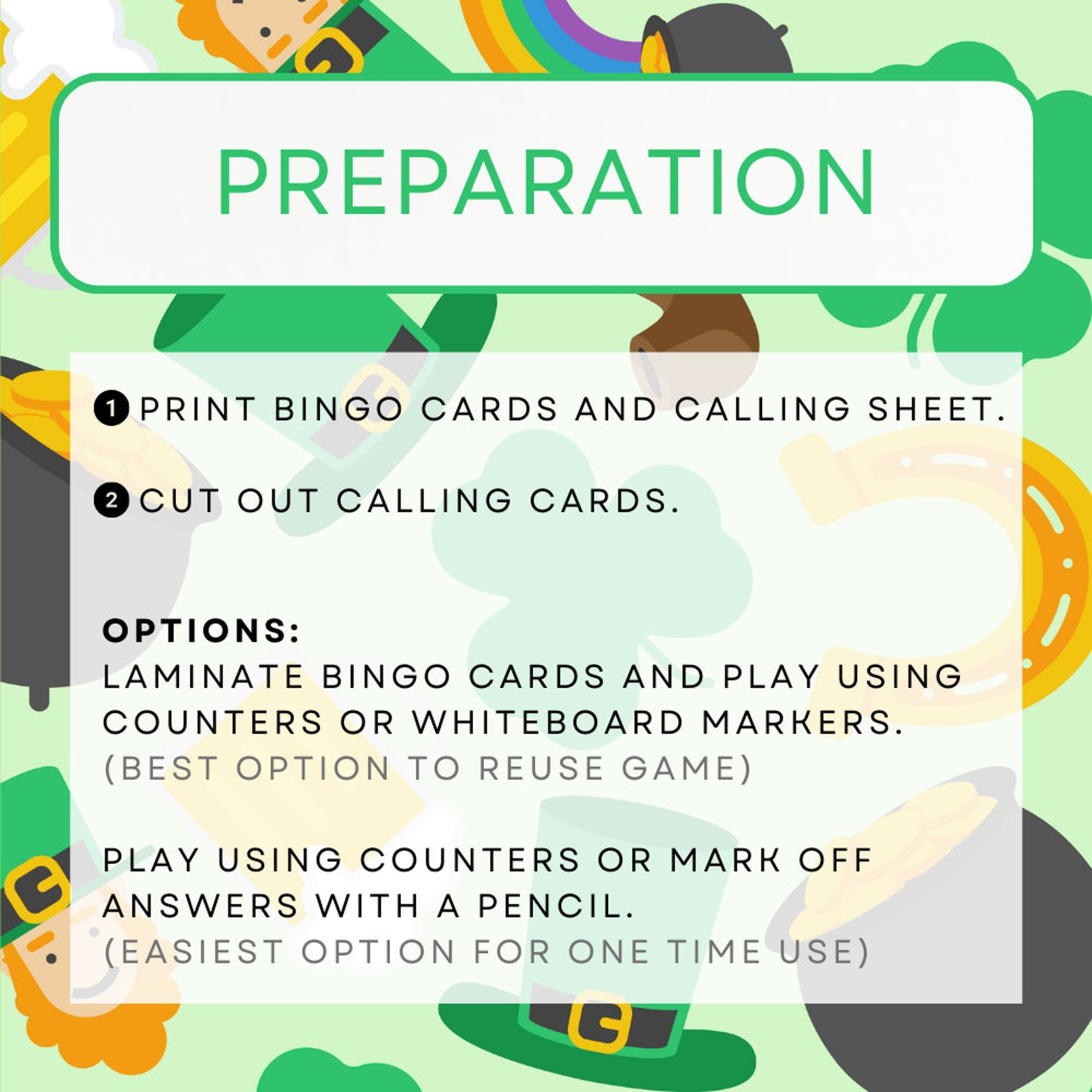 30 St. Patrick's Day Printable Bingo Cards, Saint Patrick's Day Game ...
